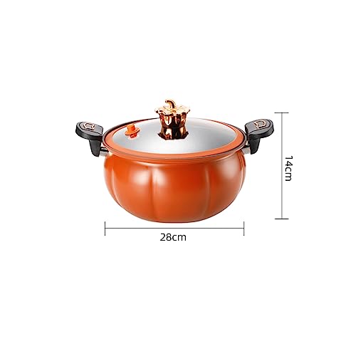 Micro Pressure Cooker, Plumpy Non stick Micro Pressure Pot, 8L Large Capacity Universal Multifunctional Micro Pressure Soup Pot with Glass Lid, Cooking Pot for Gas Stove (28cm)