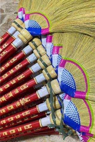 Handheld Whisk Broom - Walis Tambo Made in The Philippines - Made with Materials from The Philippines - Handy and Durable for Your Household Cleaning Needs