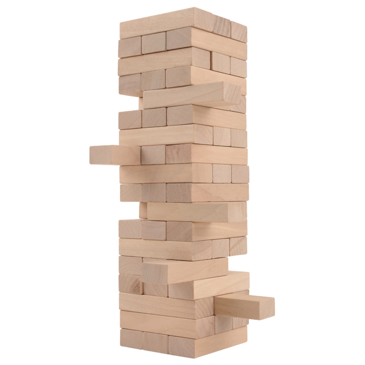 CoolToys Timber Tower Wood Block Stacking Game – Original Edition (48 Pieces) – 2 Pack