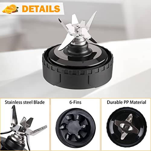 BTNTVEN 6 Fins Blade Replacement for Ninja Blender Single Serve 16 oz Cup Fit for Ninja BL740, BL770, BL771, BL772, BL773CO, BL780