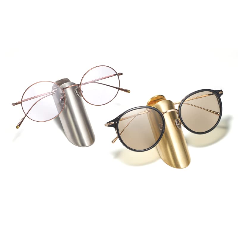 Craighill Eyewear Stand - Modern Glasses Holder for Nightstand & Desk, Minimalist Stand for Eyeglasses, Elegant & Practical, Solid Metal, 3โ - Stainless Steel