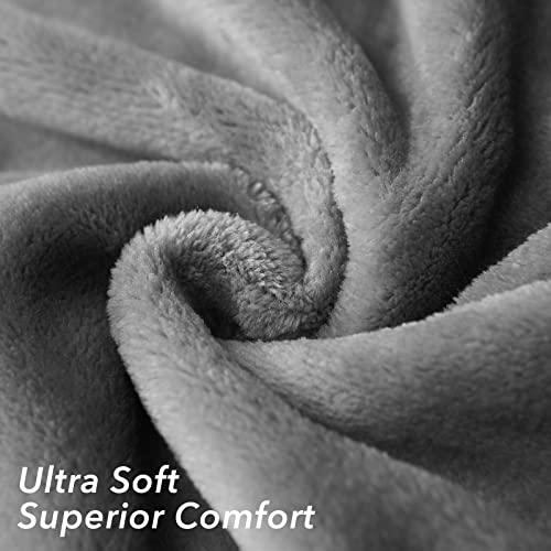 LBRO2M Flannel Fleece Bed Blanket, Queen Size Super Soft Warm Fuzzy Microfiber Velvet Plush Throw Lightweight Cozy Couch Blankets, All Season Use
