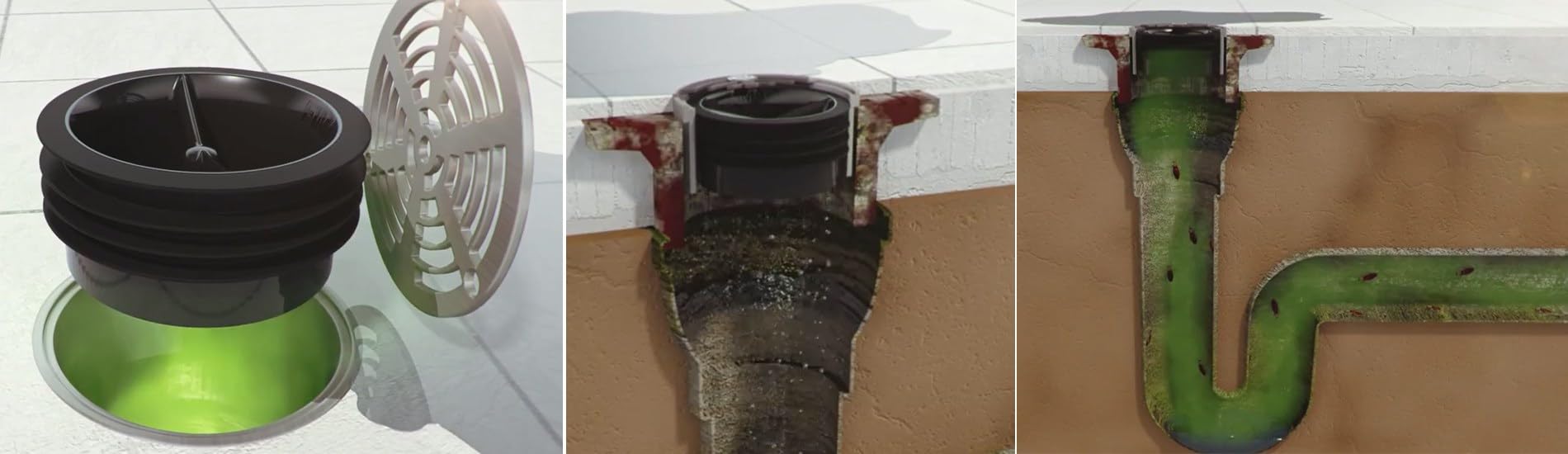 G Green Drain Waterless Trap Seal, 2in High Flow
