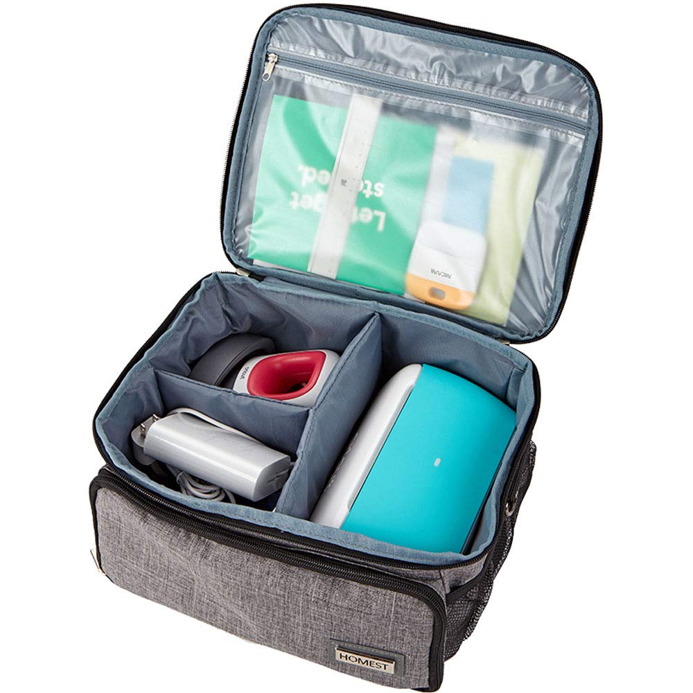 HOMEST Carrying Case for Cricut Joy and Cricut Easy Press Mini, Portable Tote Storage Organizer Bag with Handle for Pens and Craft Tool Set, Purple