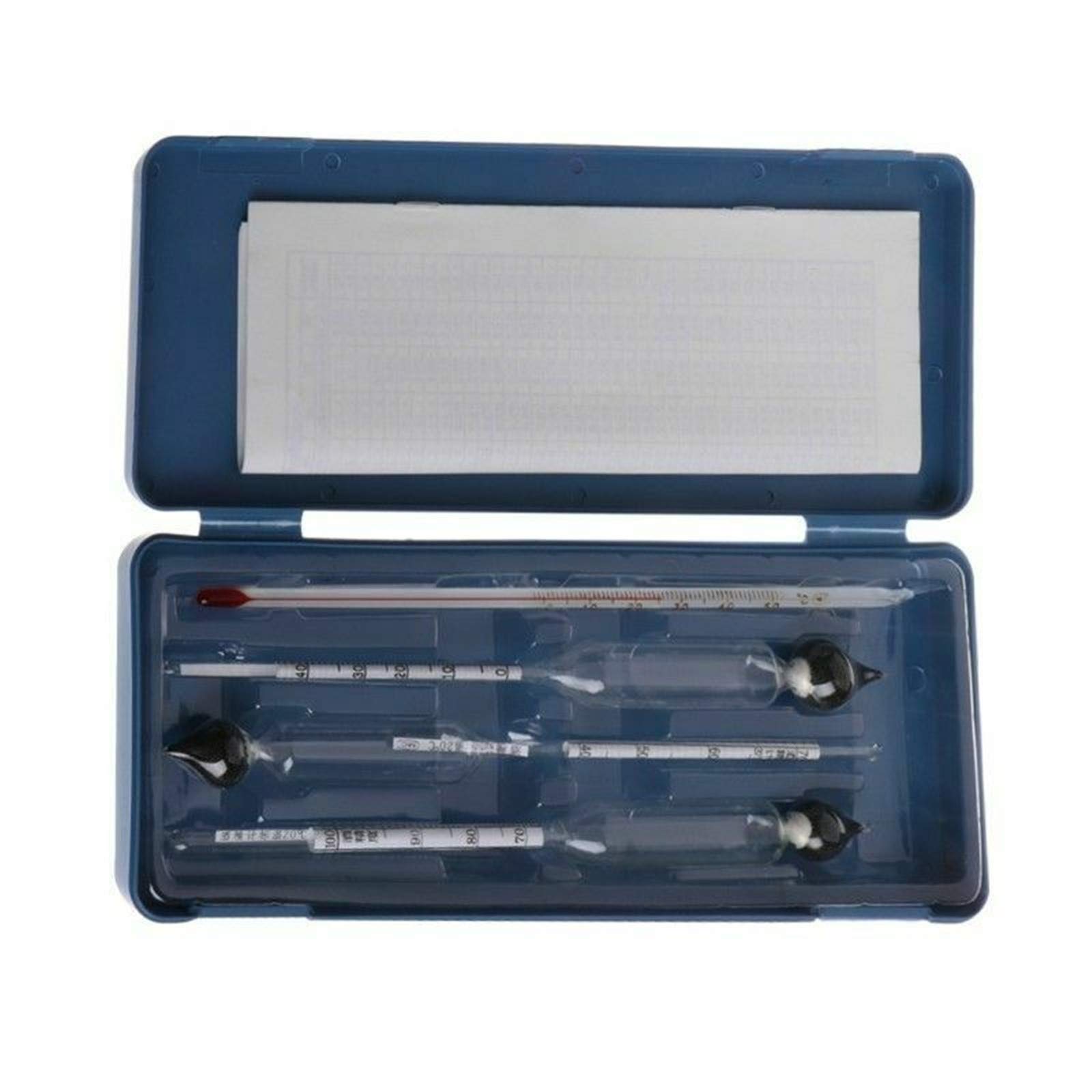 FASTROHY 3Pcs 0-100 Hydrometer Alcoholmeter Spirit Alcohol Meter Tester & Thermometer