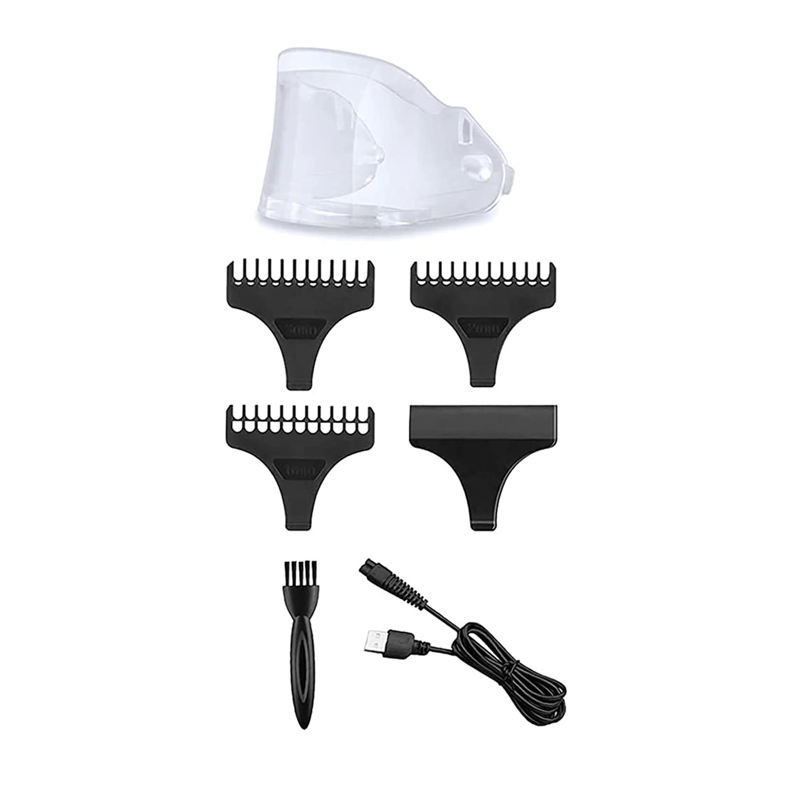 Charging Cable Set for Hair Clipper and Professional Hair Clipper Guide Combs Replacement Protector Attachment Hair Clipper Cutting Combs Suitable