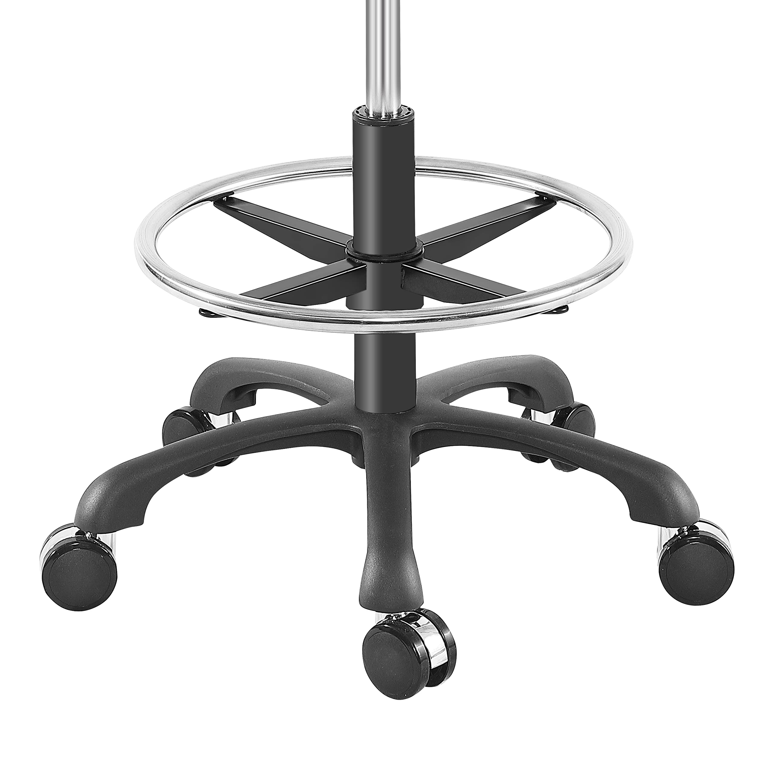Coczeb Saddle Stool with Back Support Ergonomic Seat Hydraulic Adjustable with Footrest for Home Office Dental Tattoo Salon Shop Use