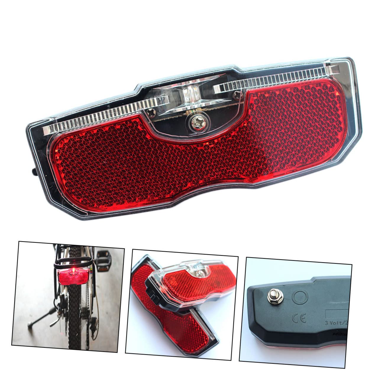 CLISPEED 2pcs Road Bike Tail Light taillight with Lights Reflector Warning Light Strip Mountain Bike Bike Tail lamp Bike Rear Lights Riding Headlight Flashlight Scattered Beads