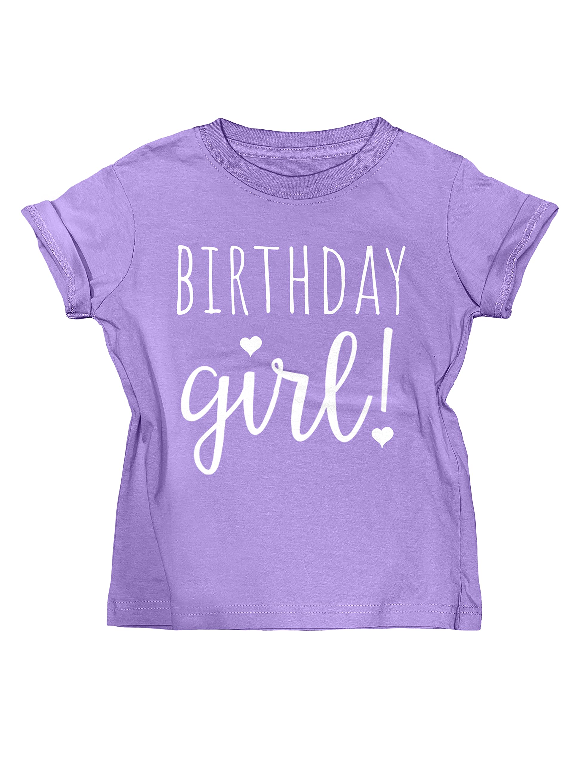 Happy Birthday T-Shirt (Girls 1 to 12) Sassy Kids Party Tee - Sweet Baby/Toddler Outfit (18M Purple Heather - Short Sleeve)