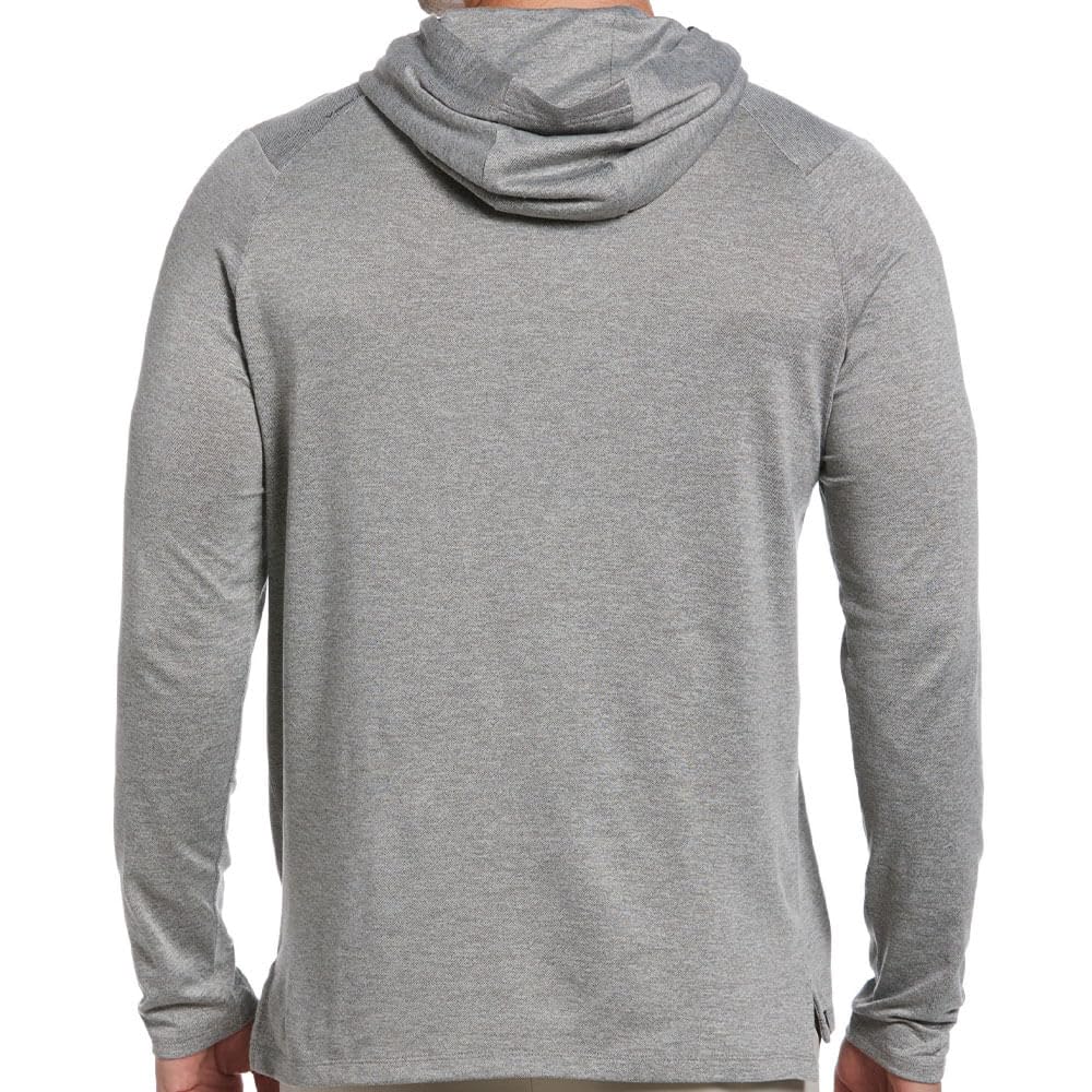 Callaway Men's Long Sleeve Crossover Performance Hoodie Pull Over Shirt, Medium Grey HTR, XX-Large