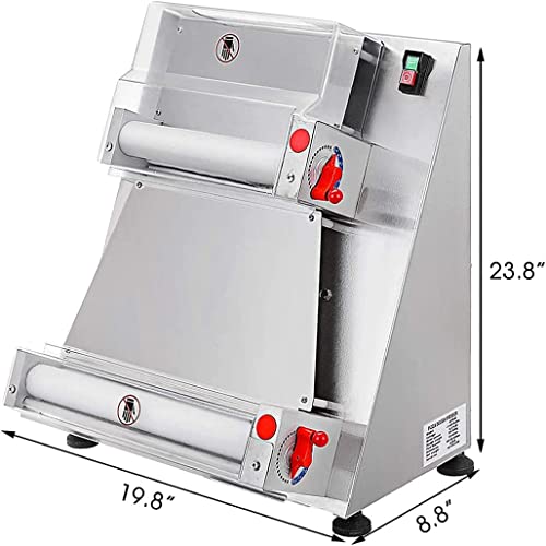 Pizza dough press, Commercial Dough Sheeter Machine, 370W Automatic Pizza Dough Roller Sheeter Maker, Kitchen Tools