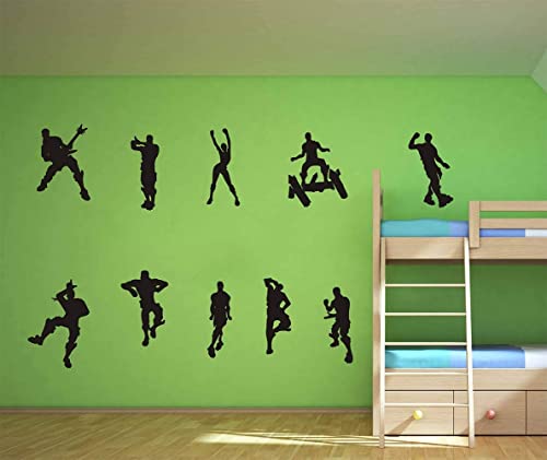 LHKSER Game Wall Decal Wall Sticker Poster Floss Dancing Decal Nursery Boys Room Wall Vinyl Decal Game Stickers (Black++)