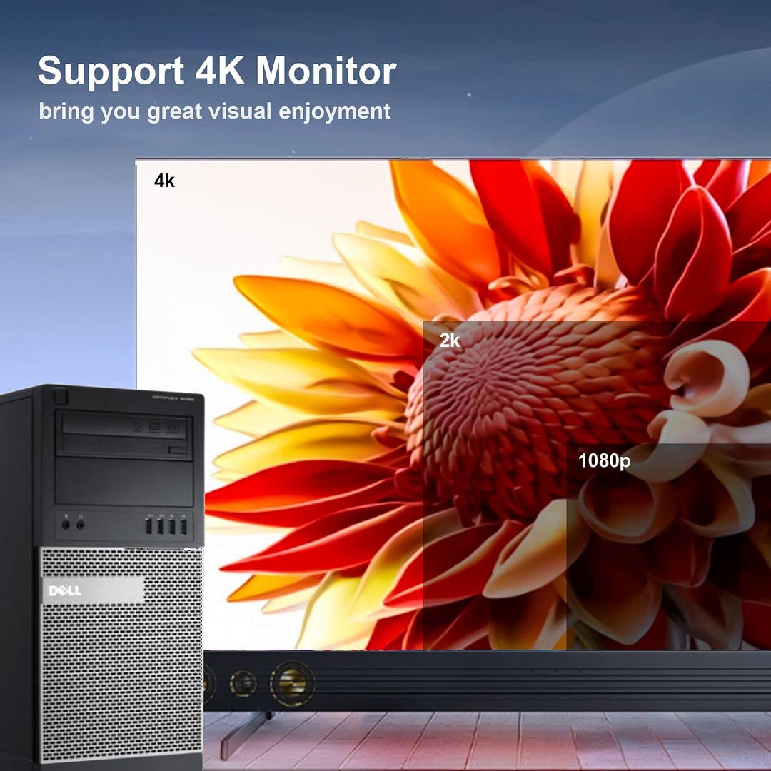 Dell Tower Computers OptiPlex 9020 PC Tower, Intel Quad Core i7 4790 Desktop Up to 4.0GHz,32GB Ram 1TB SSD,2TB HDD,AC8260 Built-in WiFi,3 Monitor Support, Windows 10 Pro(Renewed)