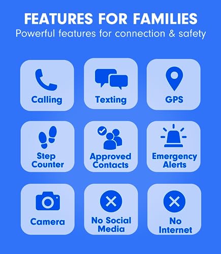 JrTrack 2 SE Smart Watch for Kids by Cosmo | 4G Phone Calling & Text Messaging | SIM Card & Flexible Data Plans | GPS Tracker Watch for Kids | Children’s Smartphone Alternative (Blue)