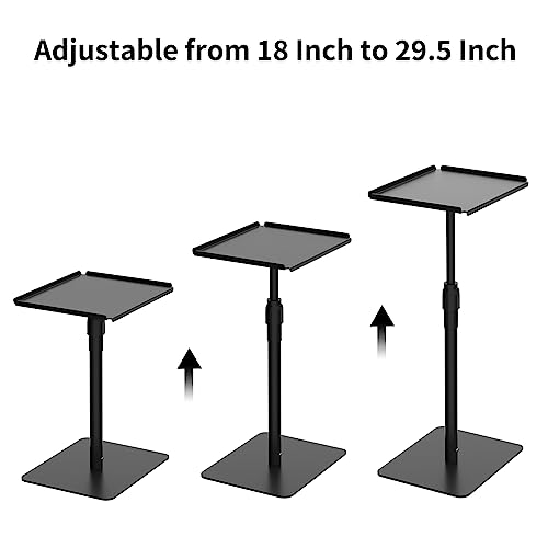 GAGUIUP Adjustable Side/End Table - Metal Coffee Table Small Sofa Side Table Indoor Nightstand Furniture for Living Room, Dorm, Home Office, and Bedroom - Black