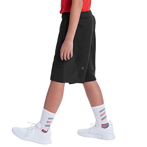 C9 Champion Boys' Heather Shorts-9" Inseam, Ebony, M