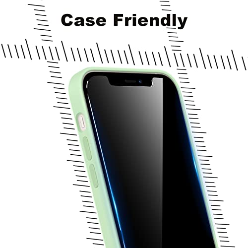 EWUONU 2 Pack iPhone 12/12 Pro Privacy Screen Protector [6.1 inch],9H Hardness Tempered Glass,Anti-Spy 30°Privacy,Sensitive Touch,Case Friendly