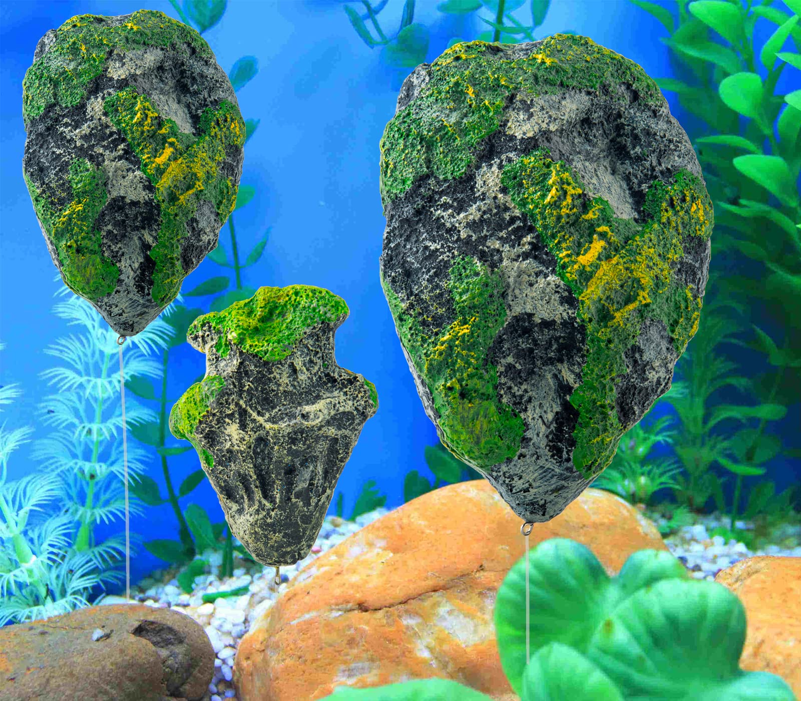 dgudgu Decorations Aquarium Decorations fish tank Accessories Aquarium Décor Floating Rocks Betta Decorations Hallelujah Mountains