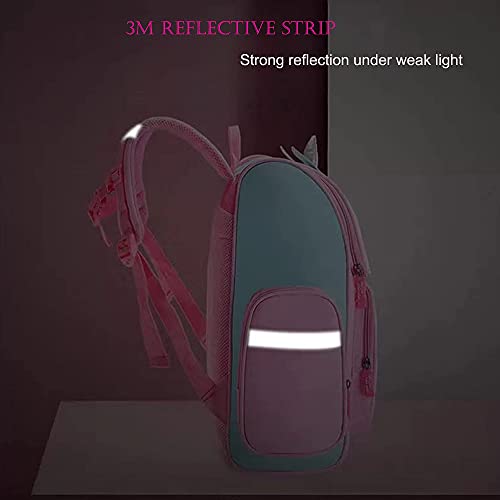 HT HONOR . TRUST Girls Backpack 16inch for 5 6 7 8 years old Backpacks Kids Elementary School Bag for Girls Pink Children BookBag