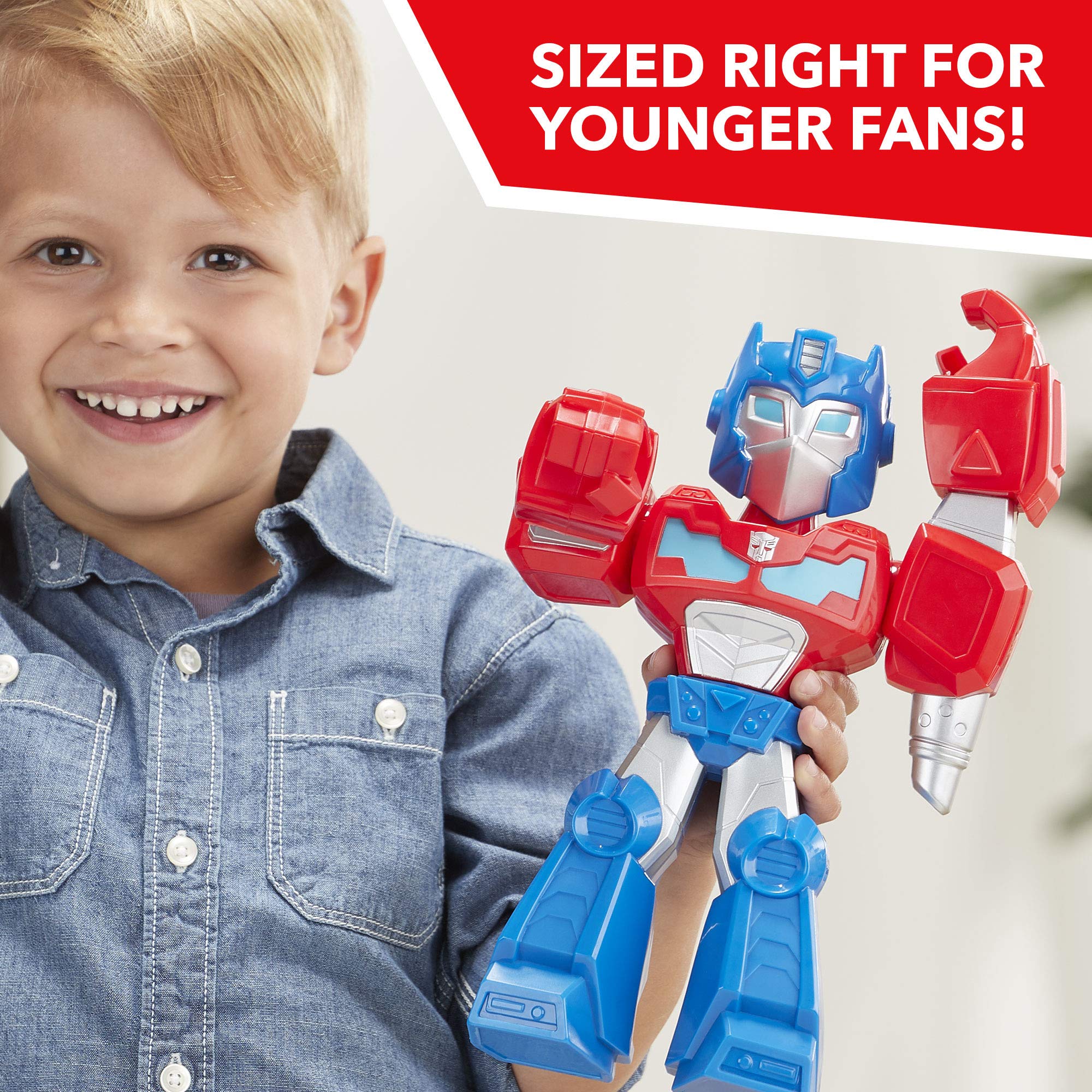 Transformers Optimus Prime Mega Mighties 10" Action Figure, Toys for Kids Ages 3 & Up