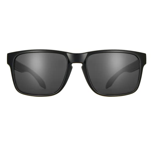 Bnus italy made corning real glass lens polarized sunglasses for men women shades (B7066 Shiny Black/Grey polarized, Glass Lens)