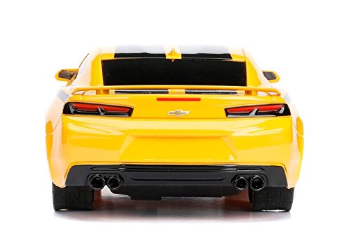 Jada 98728 Toys Hyperchargers 1: 16 Big Time Muscle R/C '16 Chevy Camaro Ss Vehicle, 1/16 Scale, Yellow With Black Stripes
