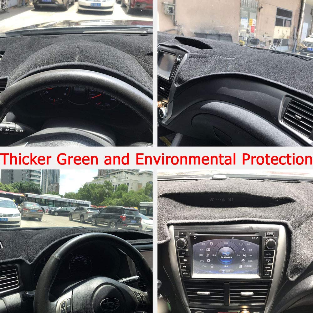 Car Dashboard Cover for Ford Fusion Mondeo 2013-2018 Dash Mats Shade Protective Pad(Premium Carpet, Black)