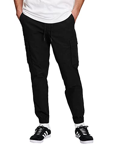GAP Mens Cargo Jogger Casual Pants, True Black, Large US