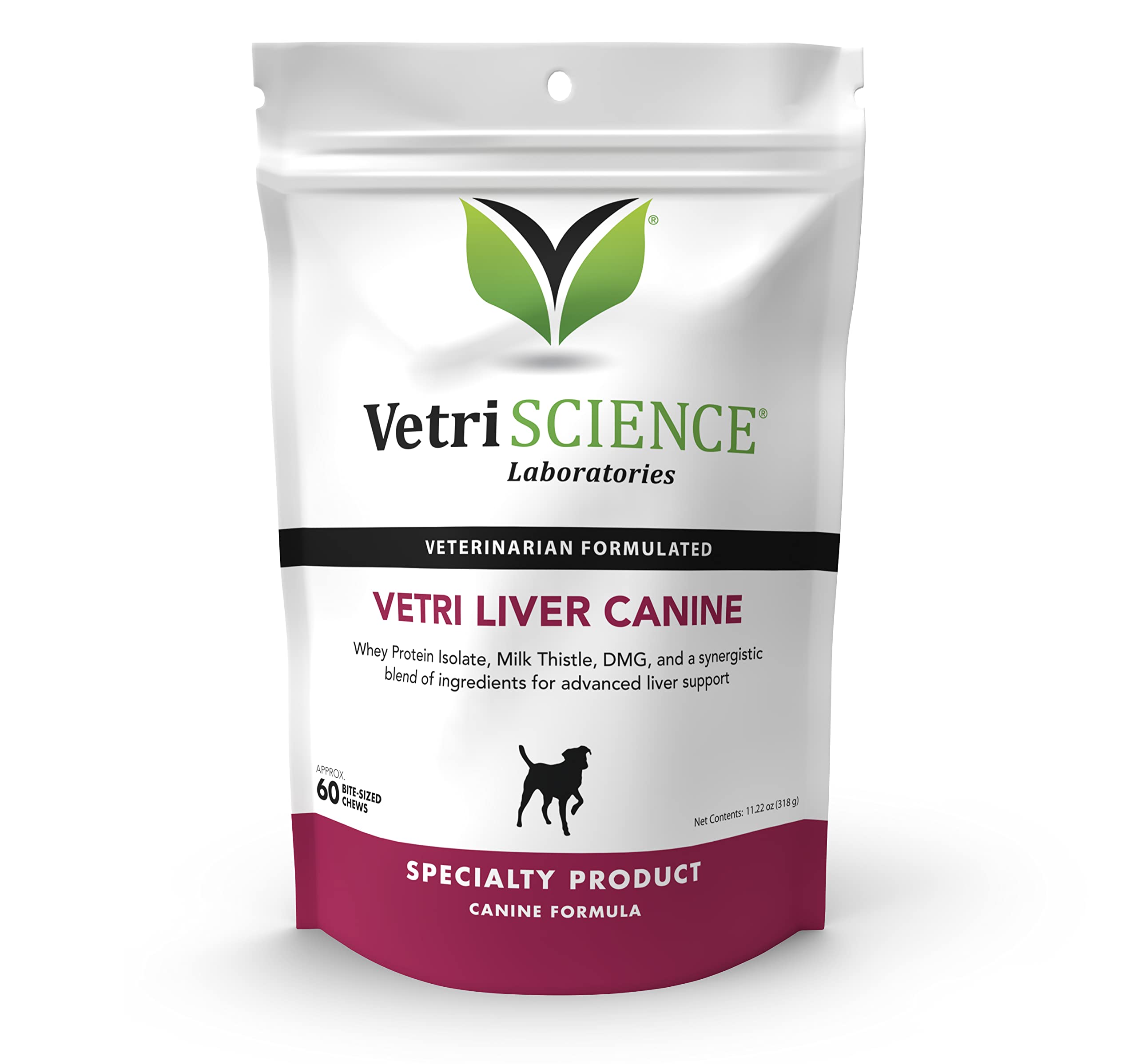 VETRISCIENCE Vetri Liver Canine Milk Thistle Supplement for Dogs – Advanced Liver Supplement for Dogs with Antioxidants, Liver Detox, for Sensitive Stomachs