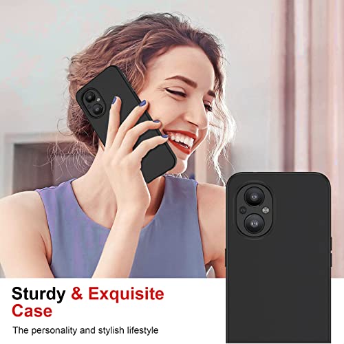 LeYi OnePlus Nord N20 5G Case with 2 Tempered Glass Protectors, 360 Full-Body Shockproof Soft Silicone Cover, Black