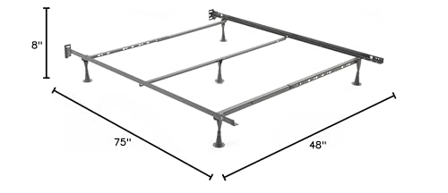 Greaton Fully Assembled Split Wood Traditional Box Spring/Foundation for Mattress with Frame Set, 75" X 48", 100vF-4/0-3S
