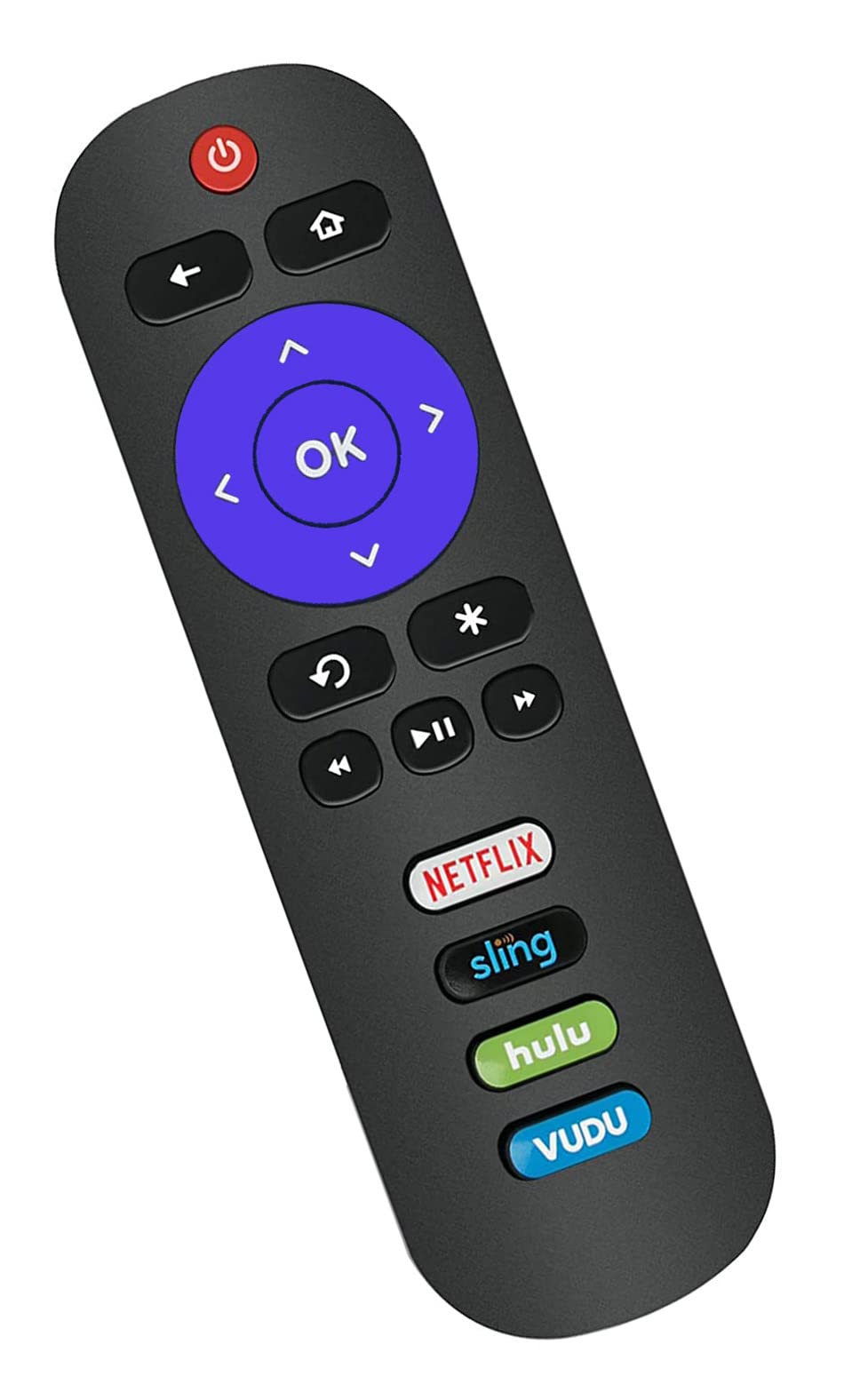 Remote Control Replacement for JVC Roku TV LT-32MAW388 LT-40MAB588 LT-43MAW588 LT-49MAW598 LT-50MAW595 LT-65MAW595