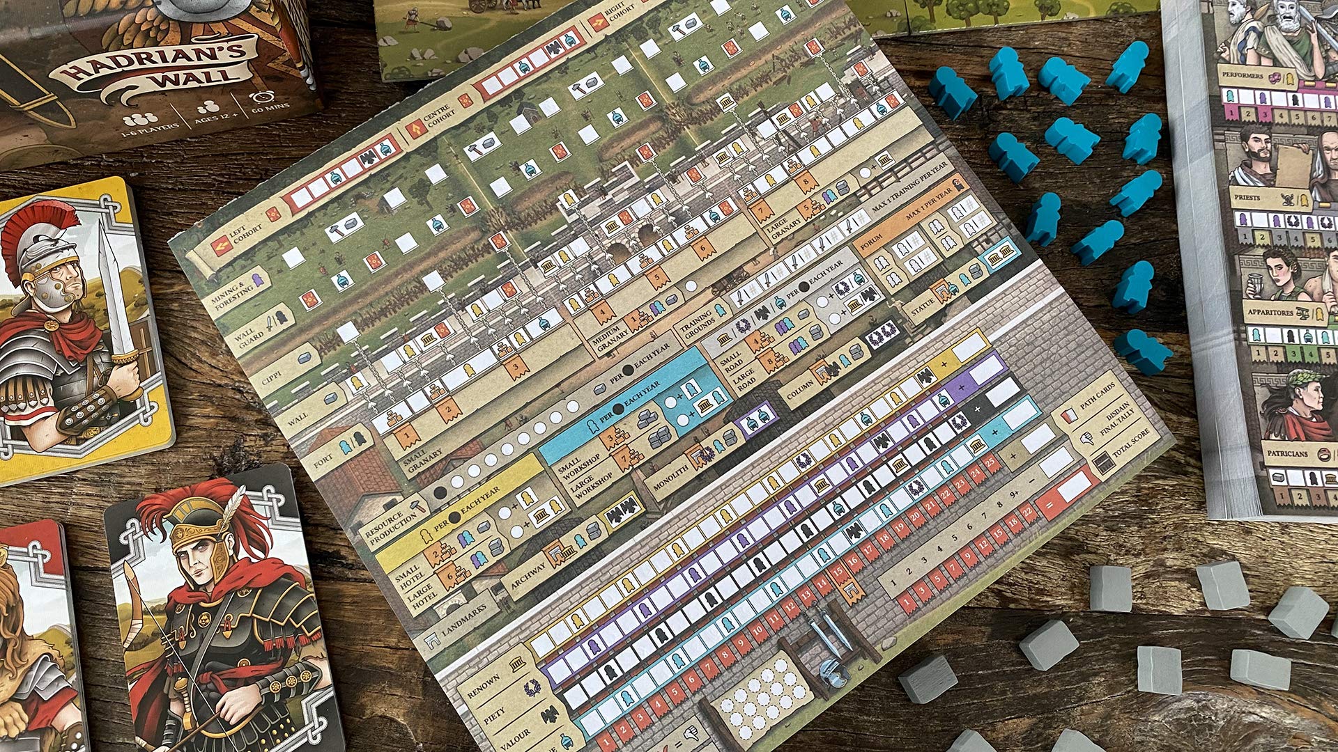 Renegade Game Studios: Hadrian's Wall, Strategy Board Game, 60 Minute Play Time, 1 to 6 Players, For Ages 12 and up
