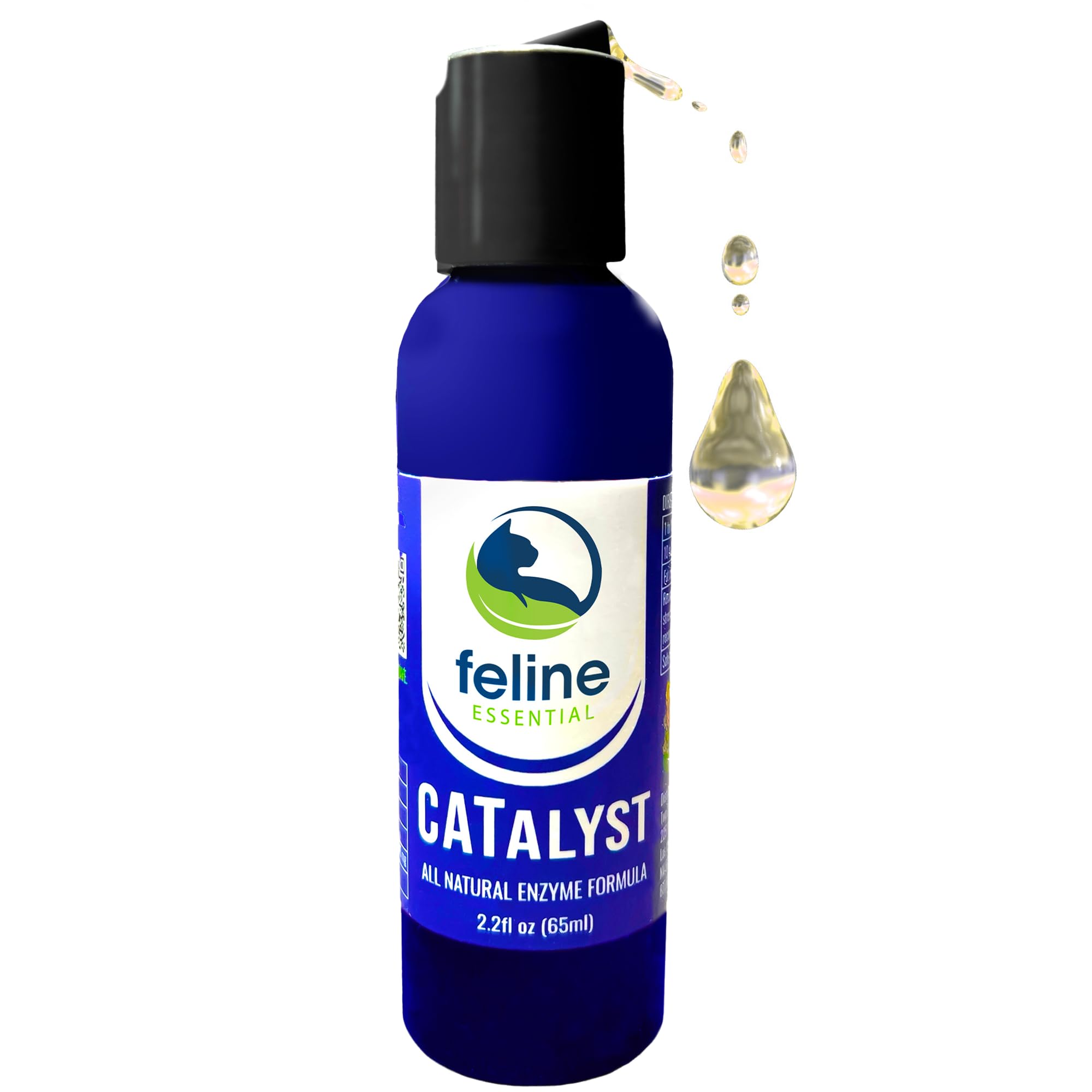 Feline Essential Catalyst Antioxidant Enzyme Formula for Cats - Cat Digestive Enzyme - Digestive Enzymes for Cats - Cat Digestive Support - Feline Catalyst Liquid Pancreatic Enzyme Supplements Cats