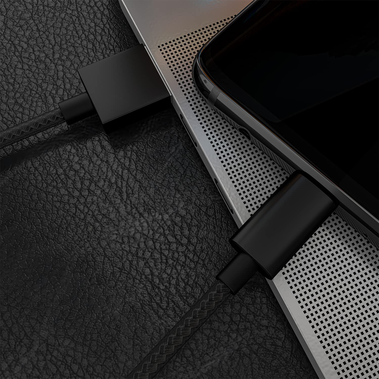 D & K Exclusives Micro USB Cable 3FT Android Charger Cable Nylon Braided Fast Charging Sync Cord Compatible with Galaxy S7 S6 Edge, Kindle, Android Smartphones, Tablets, E-Reader, Pro/Slim, Black