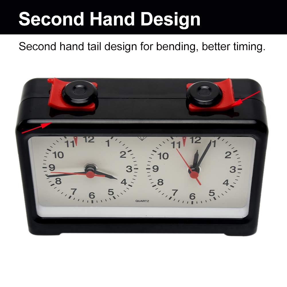 Just E Joy Chess Clock Digital Alarm Chess Timer w/Quartz Movement for Board Game International Chess Chinese Chess Weiqi Competitions Classic Analog Style Chess Clock