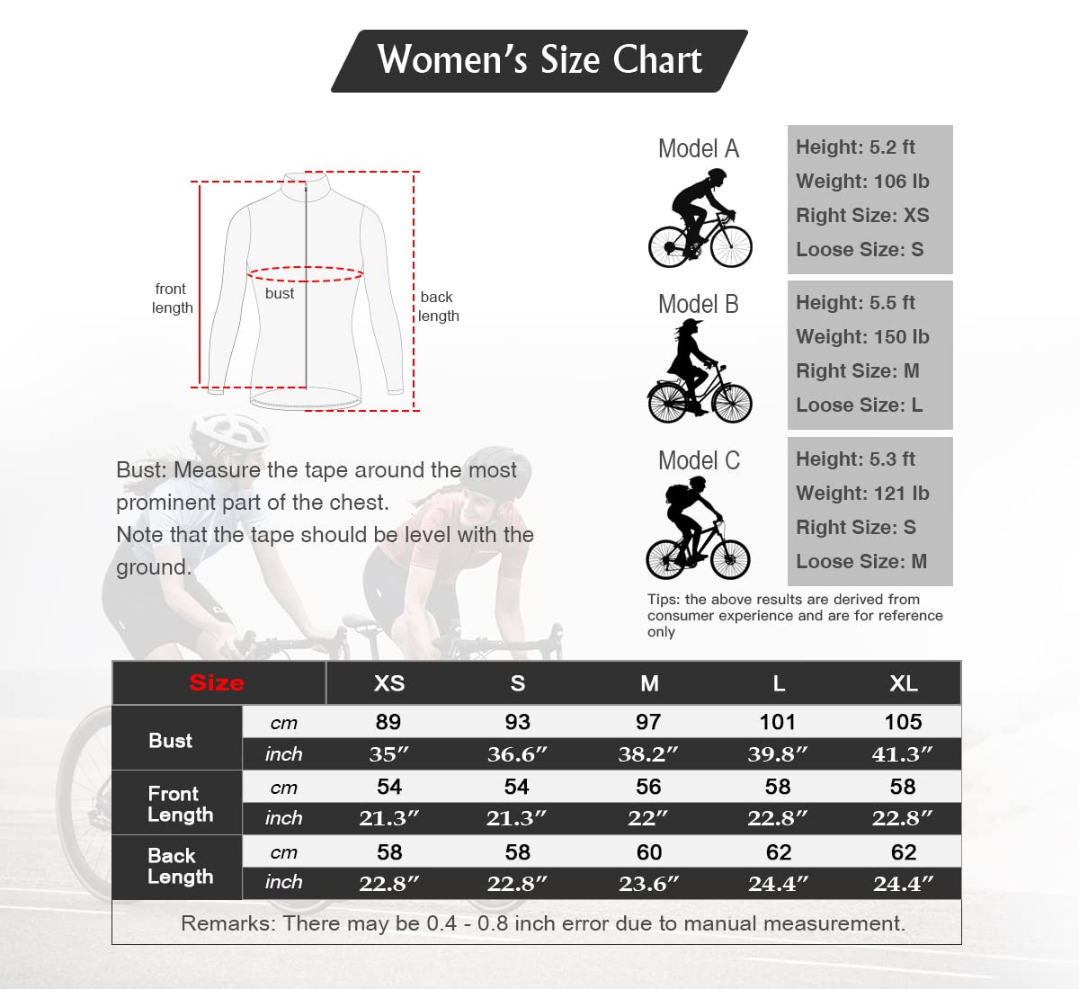 CATENA Women's Cycling Jersey Thermal Shirt Top Autumn Winter Long Sleeve Bicycle Jacket Close-Fitting Navy