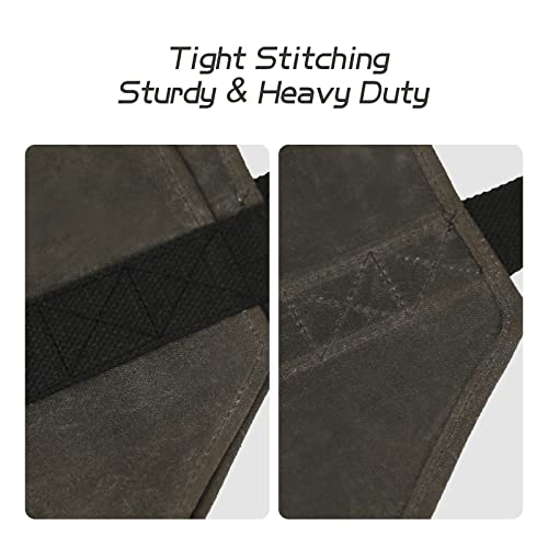 Elezay Log Carrier Waxed Canvas Bag Wood Holders Fireplace Stove Accessories