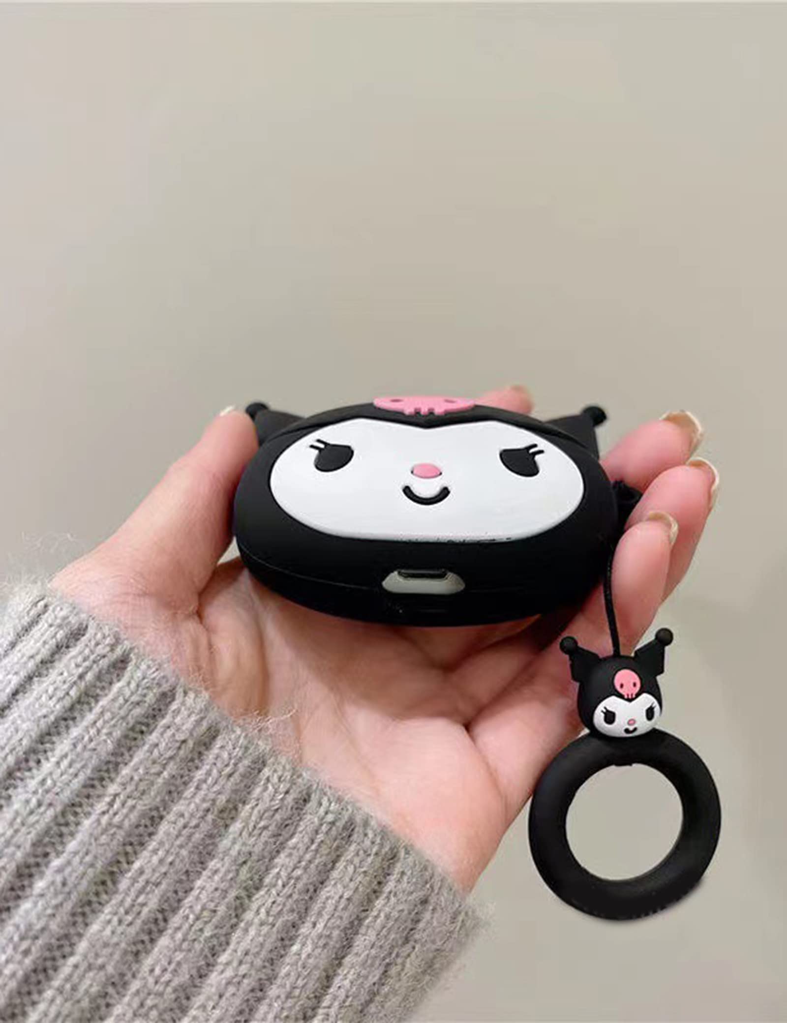 Cartoon Case Compatible with Apple AirPods Pro Anime, Fun Cute Kawaii Protective Case Anti-Fall Headphone Case for Airpod Pro Case Cover (AirPods Pro, BlackMonster)