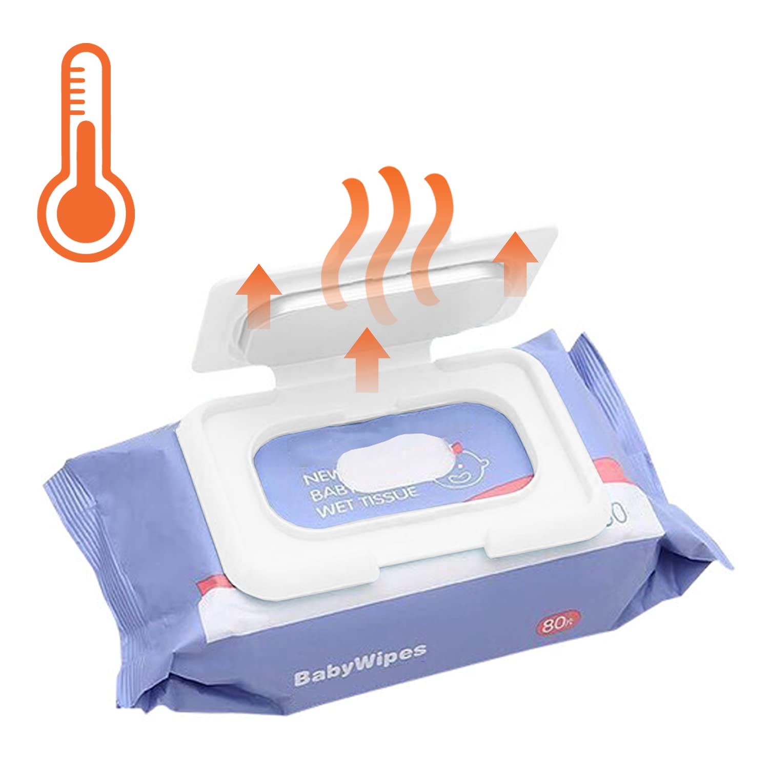 CAM2-KIDS Baby Wipe Warmer, Baby Wet Wipes Dispenser, USB Infant Wet Wipes Warmer (White)