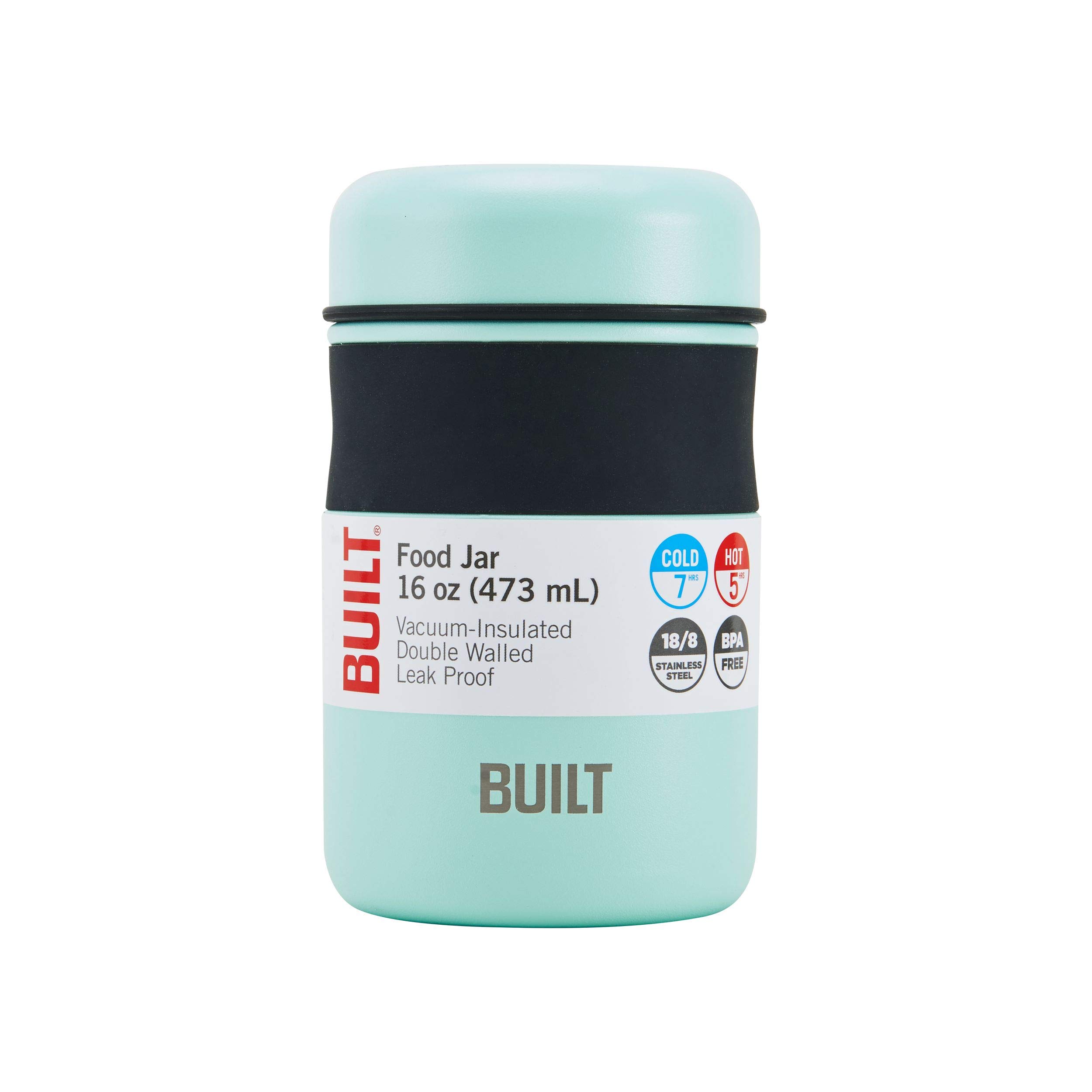 BUILT 16 Ounce Vacuum Insulated Food Jar Tumbler Double Wall Mint 5237389