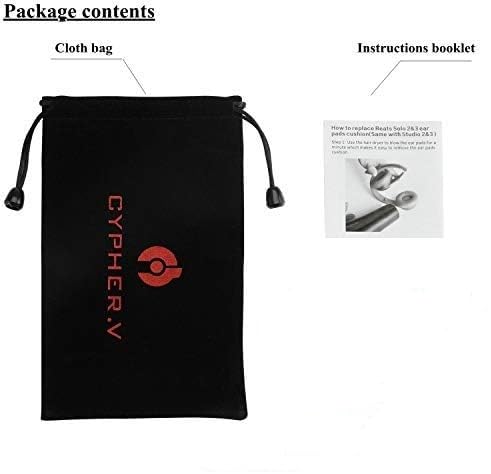 Replacement Earpad Cover, Ear Cushion Pads Compatible with Solo 2.0 3.0 On Ear Headphpnes 1 Pair (Black Floral)