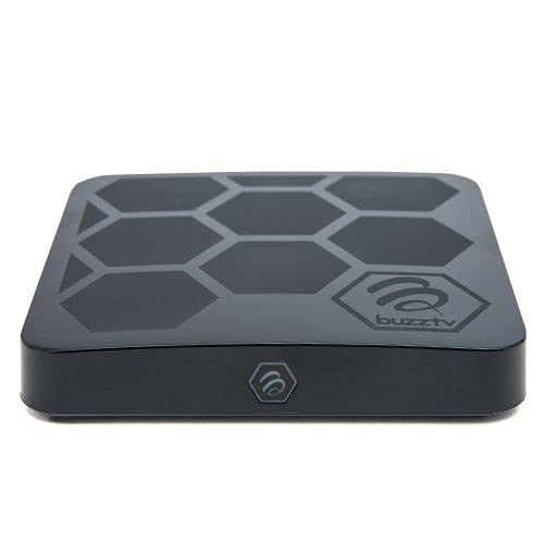 Buzz TV XR4000 with Bonus ARQ100 + Buzz Samsung LG Remote - Android 9.0 IPTV Set-Top Box - Faster Than Ever Before - 4K Ultra HD - 2GB RAM 16GB Storage - Latest Graphics Processor - Dual Band Wi-Fi.