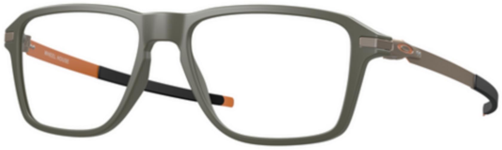 Oakley Ox8166 Wheel House Square Prescription Eyewear Frames, Satin Black Gold/Demo Lens, 54 mm