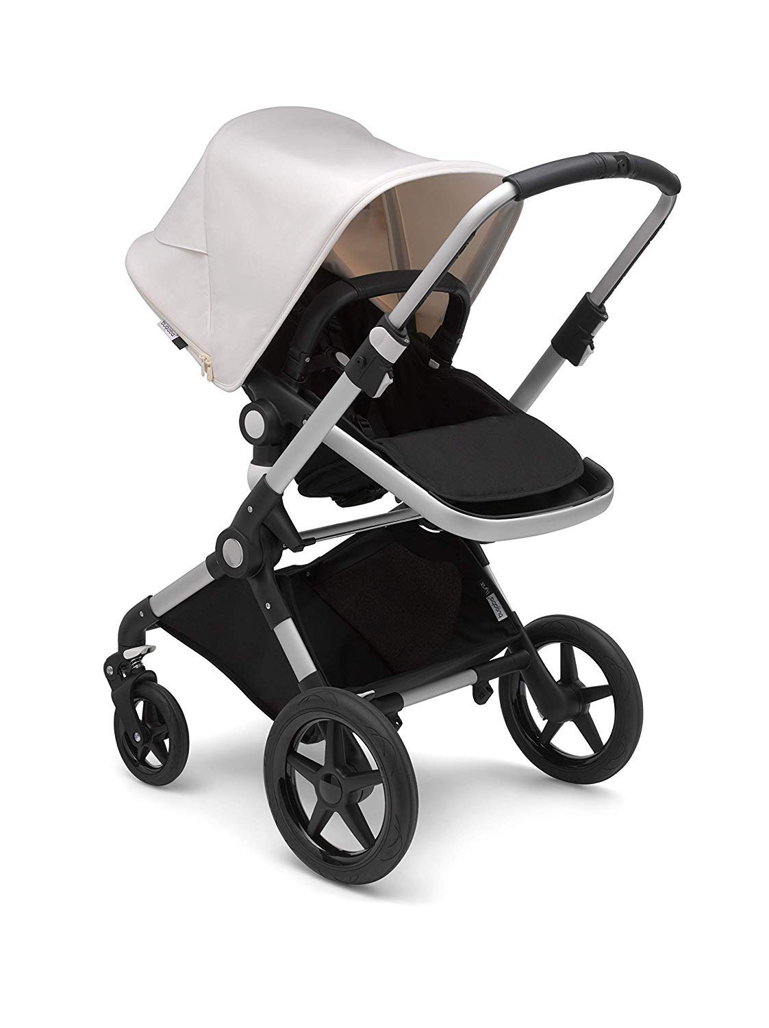 Bugaboo Lynx - The Lightest Full-Size Baby Stroller - All-Terrain with an Effortless Push and One-Handed Steering - Compatible with Bugaboo Turtle One by Nuna Car Seat – Alu/Black-Fresh White