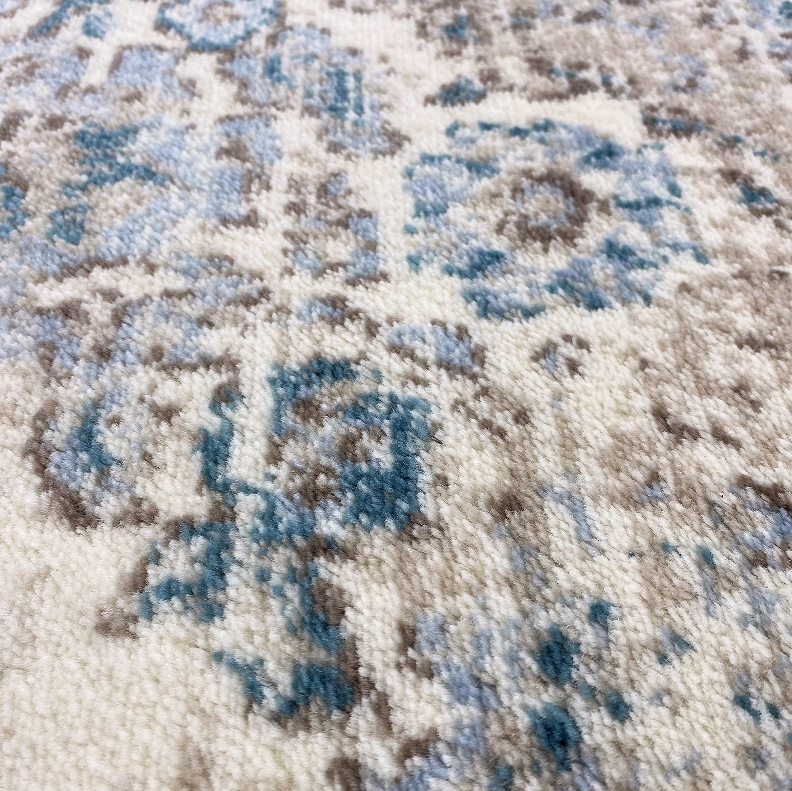Luxe Weavers Distressed Cream 6x9 Area Rug, Modern, Stain Resistant Carpet, Indoor Oriental Rug