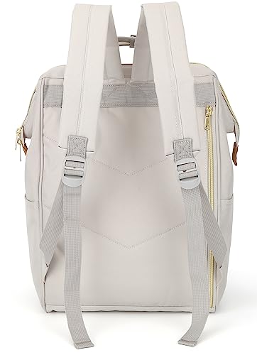 himawari Travel Backpack with USB Charging Port 15.6 Inch Doctor Work Bag laptop backpack for Women&Me(9001- Light Grey23#)