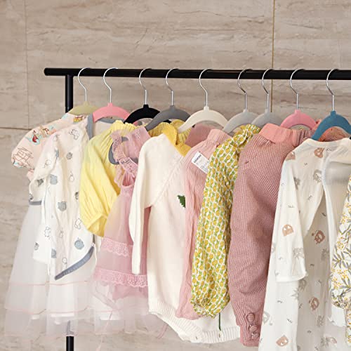 GoodtoU Kids Hangers Velvet 50 Pack Baby Hangers for Closet Non Slip Childrens Infant Hangers Grey