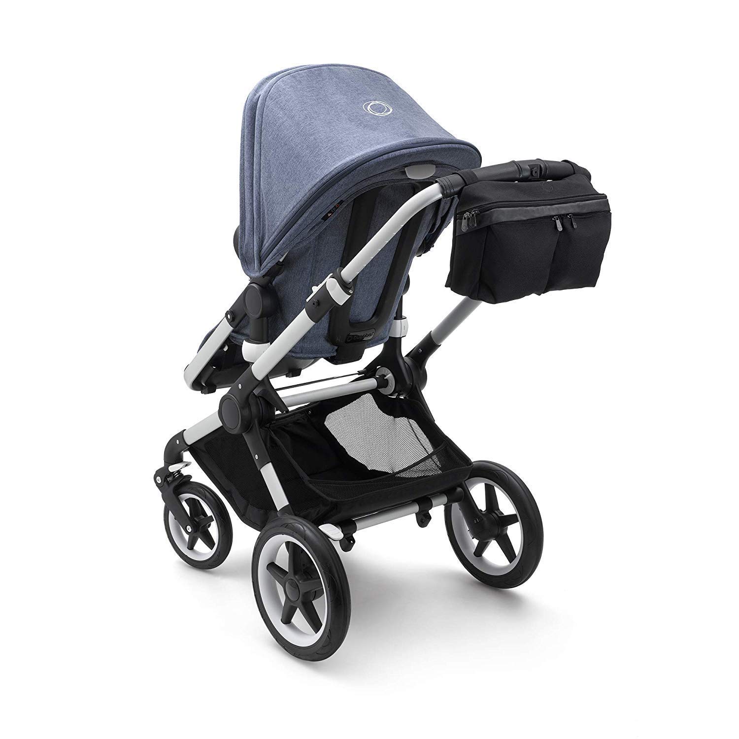Bugaboo Stroller Organizer, Black - Compatible with Any Stroller - Attaches to the Handlebar or Behind the Seat, Converts into a Diaper Bag Tote