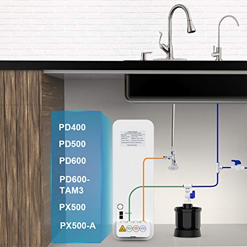 Frizzlife MWT3 Pressure Mini Water Tank for PD400, PD500, PD600, PX500, PX500-A, 0.13 Gallon Small Pressuized Storage Water Tank for Tankless Reverse Osmosis System G2, P600,G3, with 1/4" Ball Valve